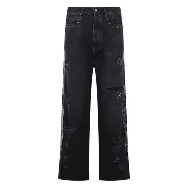 Amiri Denim Wide-leg Jeans - Black