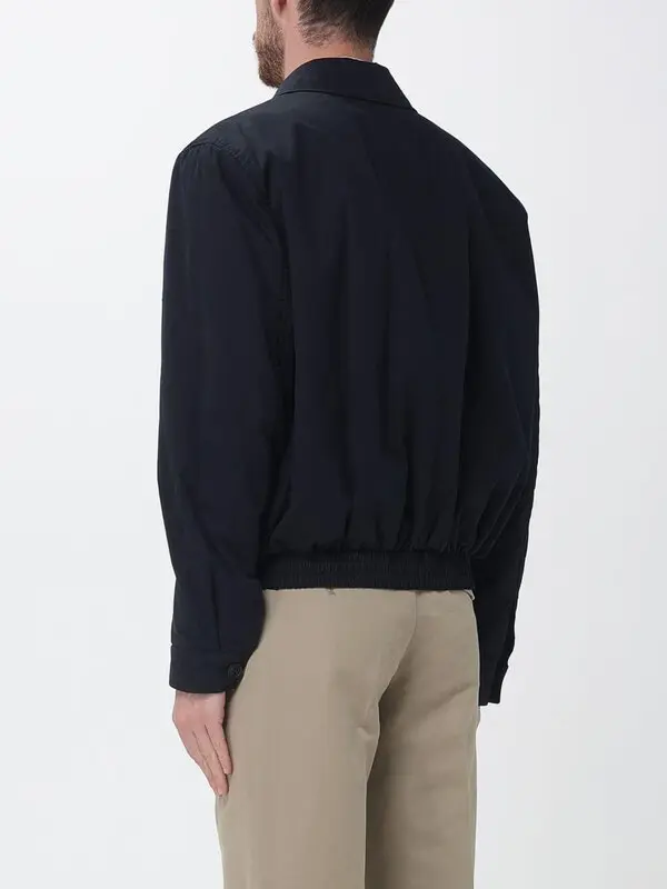 Saint Laurent Cassandre Cotton Overshirt - Black
