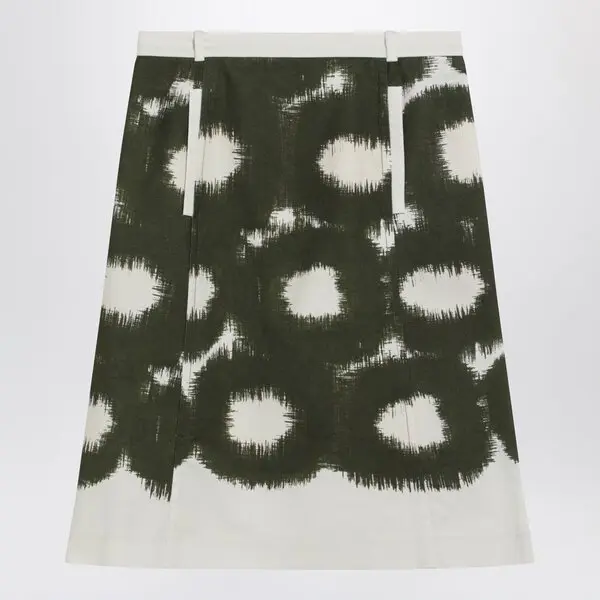 Prada Cotton Skirt With Military Pattern