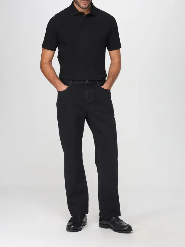 Saint Laurent Classic Cotton Blend Polo Shirt - Black