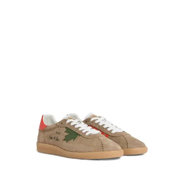 Dsquared2 Suede And Smooth Leather Low-top Sneakers