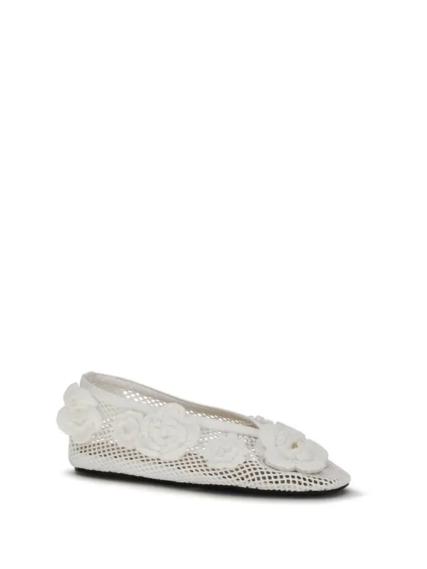 GANNI Jenny Mesh Ballerinas