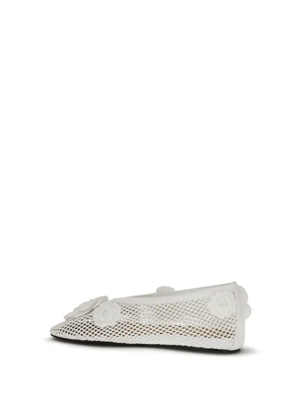 GANNI Jenny Mesh Ballerinas
