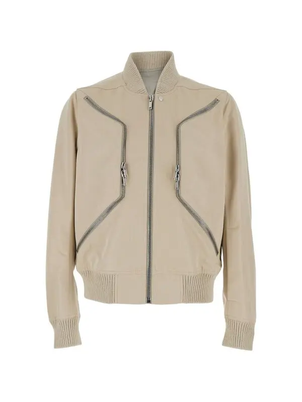 Rick Owens Heizer Flight Jacket In Organic Cotton