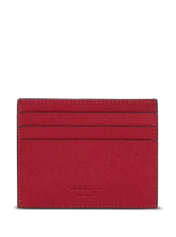 FERRAGAMO Cardholder 'revival' With Gancini Buckle On The Front In Black Leather For - Multicolor