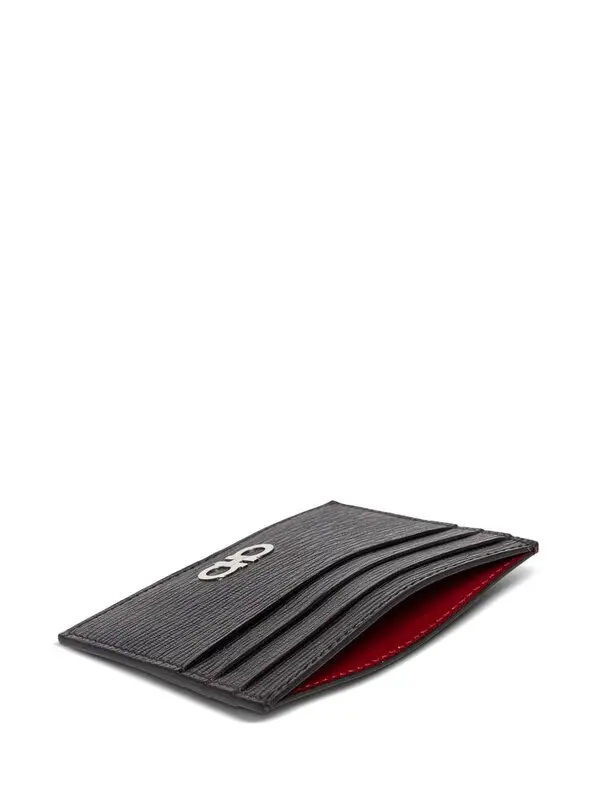 FERRAGAMO Cardholder 'revival' With Gancini Buckle On The Front In Black Leather For - Multicolor