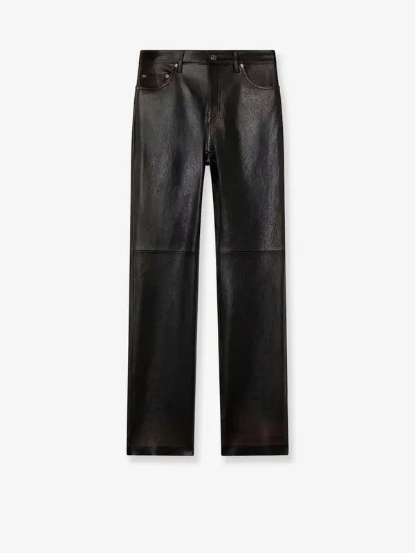 GOLDEN GOOSE Peg Leather Trousers - Multicolor