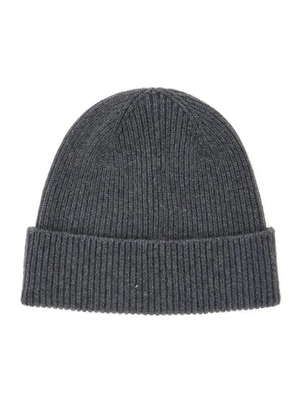 Gucci Gray Logo Patch Beanie For