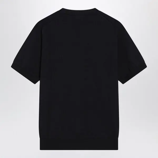 Prada Silk-blend Sweater With Logo - Blue