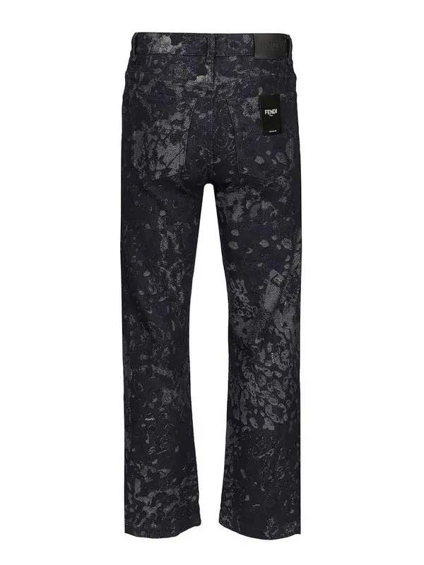 Fendi Falena Drops Jacquard Jeans