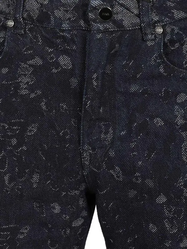 Fendi Falena Drops Jacquard Jeans