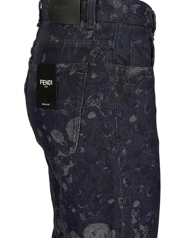 Fendi Falena Drops Jacquard Jeans