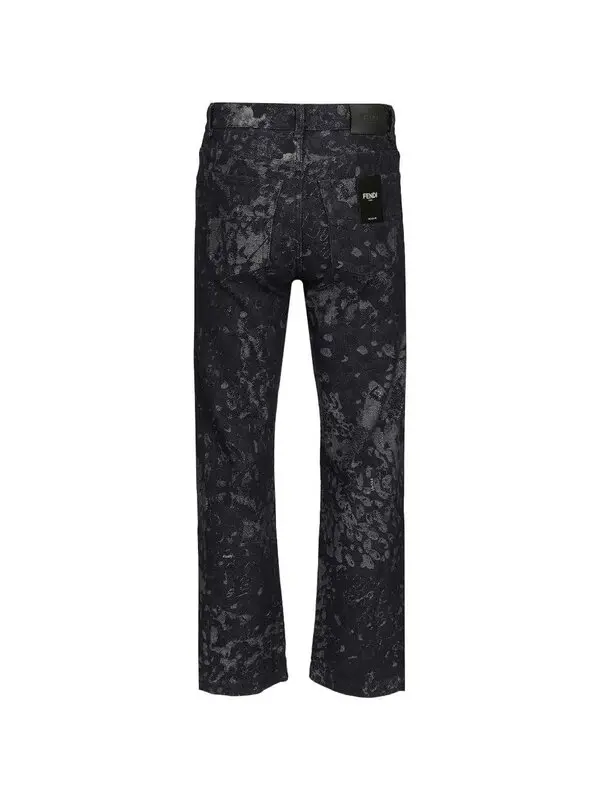 Fendi Falena Drops Jacquard Jeans