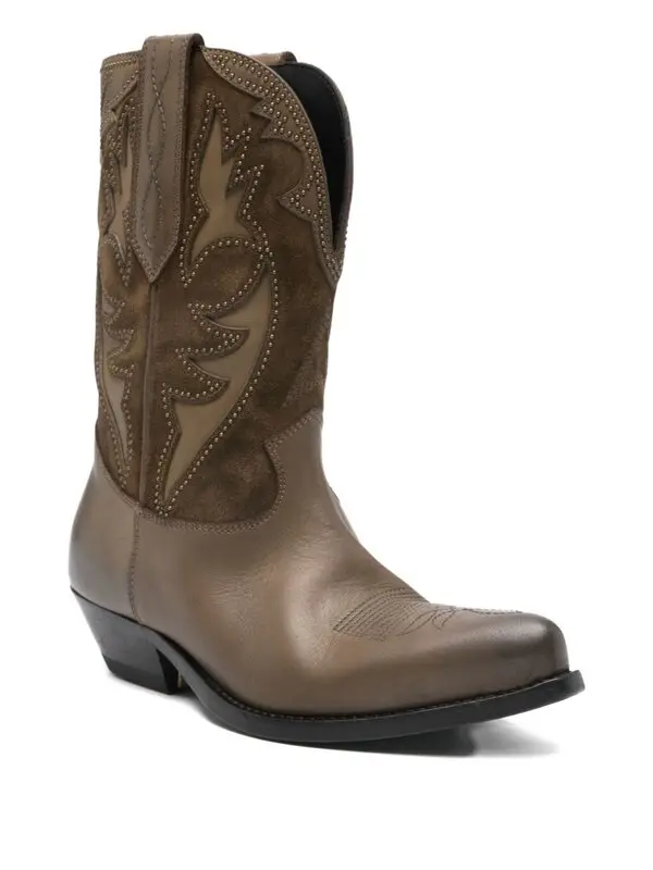 GOLDEN GOOSE Wish Star Low Leather Boots