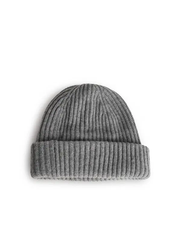 GANNI Wool Blend Beanie - Gray