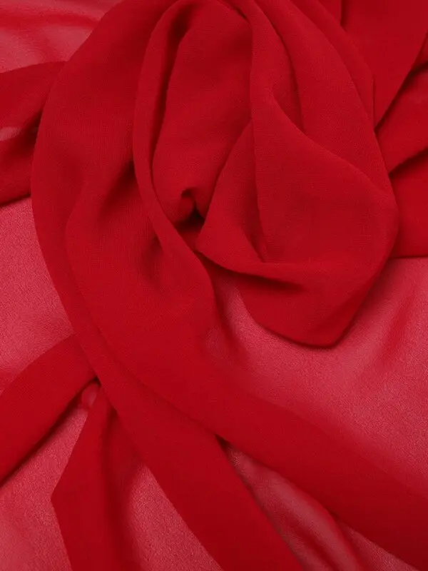 Max Mara Silk Georgette Stole - Red