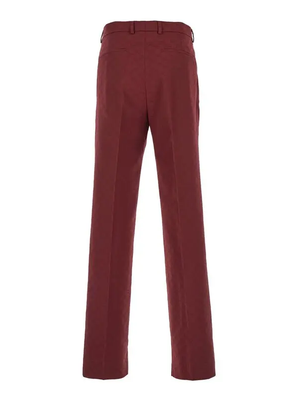 Gucci Cotton Gg Motif Straight Pants