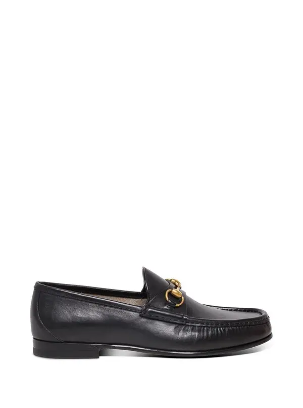 Gucci Loafers With Leather Clamp Detail Black - Multicolor