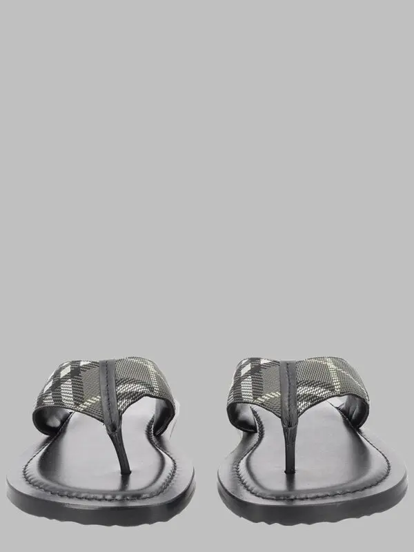 Burberry Check Pavillon Thong Flat Sandals - Multicolor