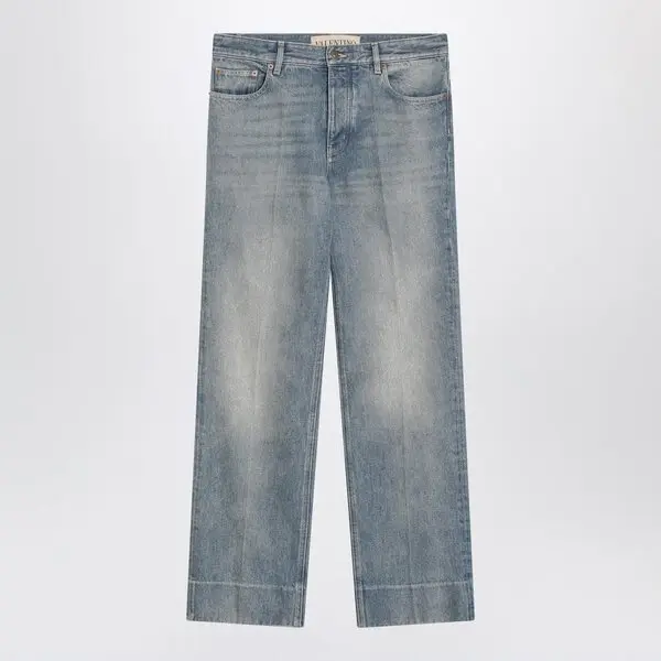 Valentino Garavani Medium Washed-effect Jeans - Blue