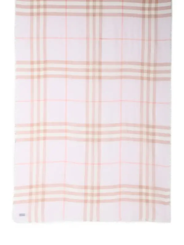 Burberry Wide Scarf In Quartz 'check' Wool