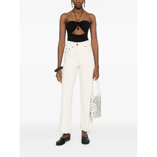 Max Mara Neutrals Trousers Straight Trousers