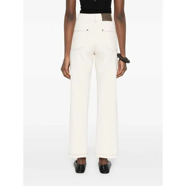 Max Mara Neutrals Trousers Straight Trousers