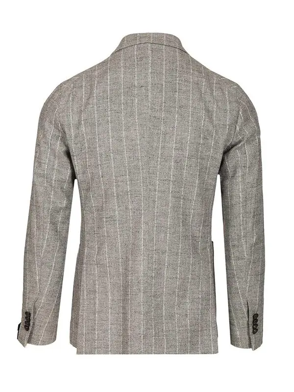 Tagliatore Montecarlo Boucle Double Breasted Blazer - Gray