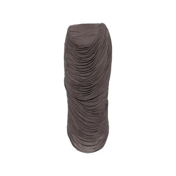 Magda Butrym Asymmetric Draped Skirt - Brown