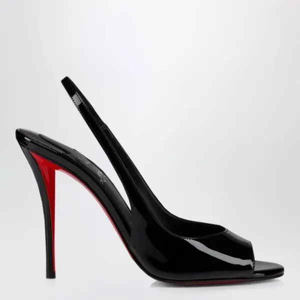 CHRISTIAN LOUBOUTIN Sofia Z Slingback Pumps In Patent Leather - Black