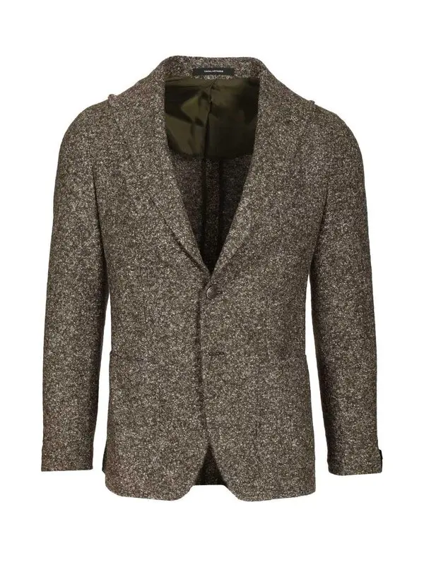 Tagliatore Blazer In Wool And Silk Jersey - Green