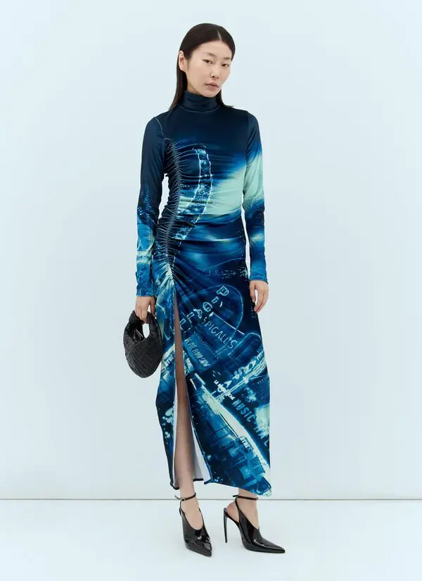 JEAN PAUL GAULTIER Pigalle Gathered Velvet Dress