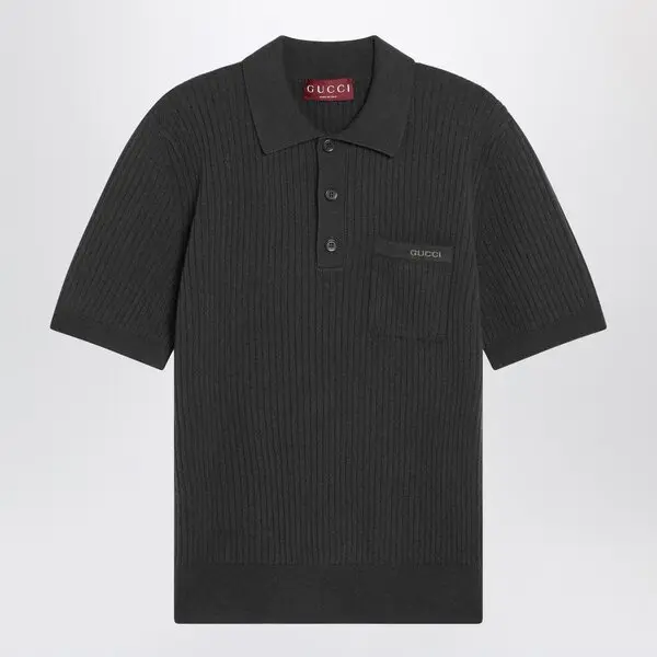 Gucci Military Wool And Cashmere Polo - Green