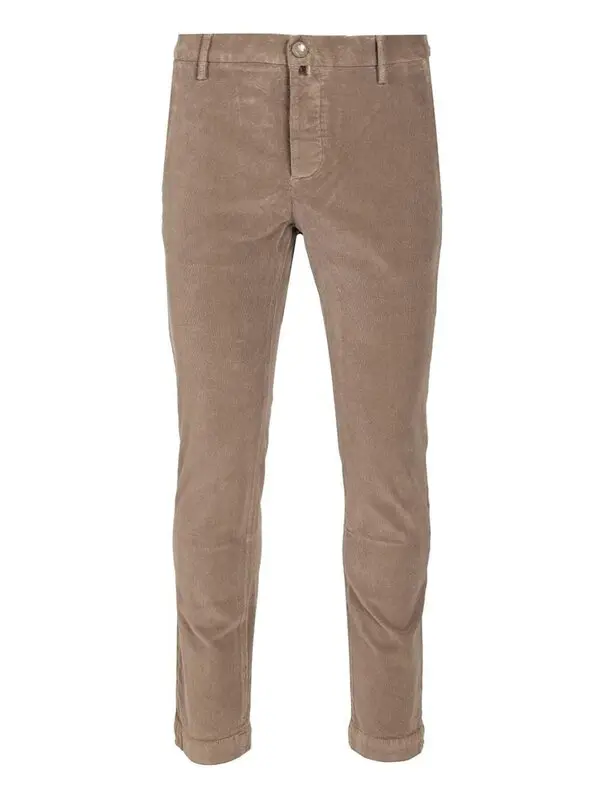 Jacob Cohen Slim Fit Corduroy Trousers - Cream
