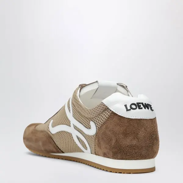 Loewe Ballet Runner 2.0 Sneakers In Suede And Mesh Beige