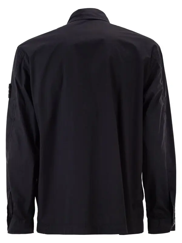 Stone Island Comfort Fit Overshirt With Press Studs