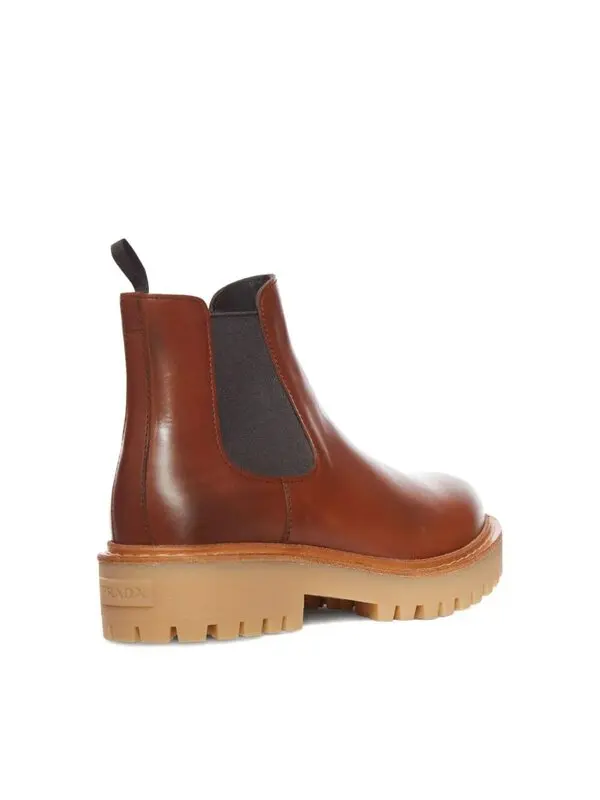 Prada Leather Chelsea Boots