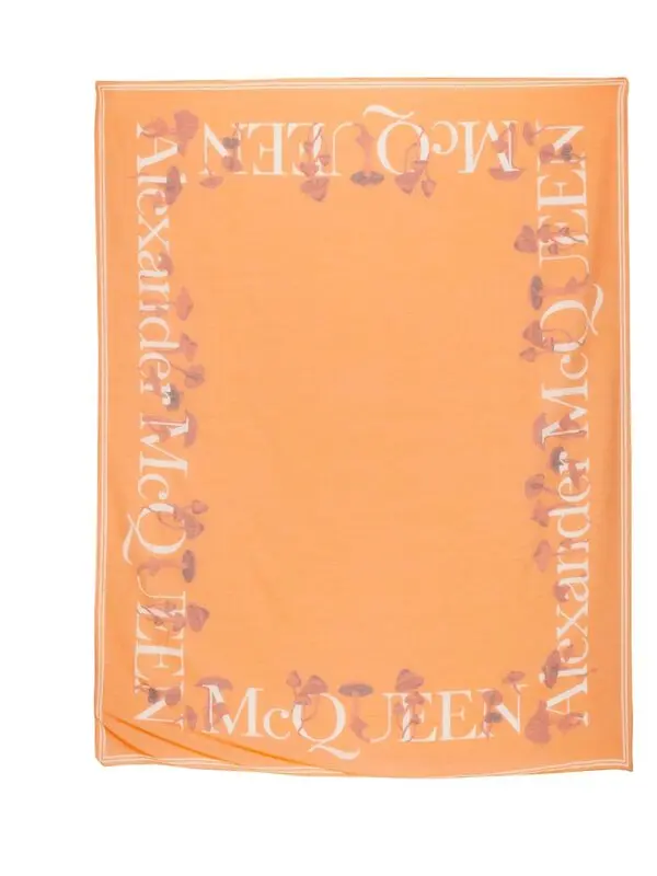 Alexander McQueen Mushroom Scarf - Orange