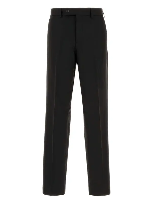 Fendi Wool Gabardine Cigarette Trousers - Brown
