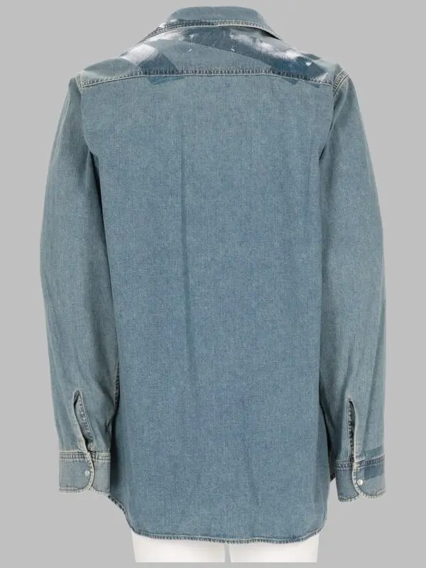 MAISON MARGIELA Denim Taped Shirt - Blue