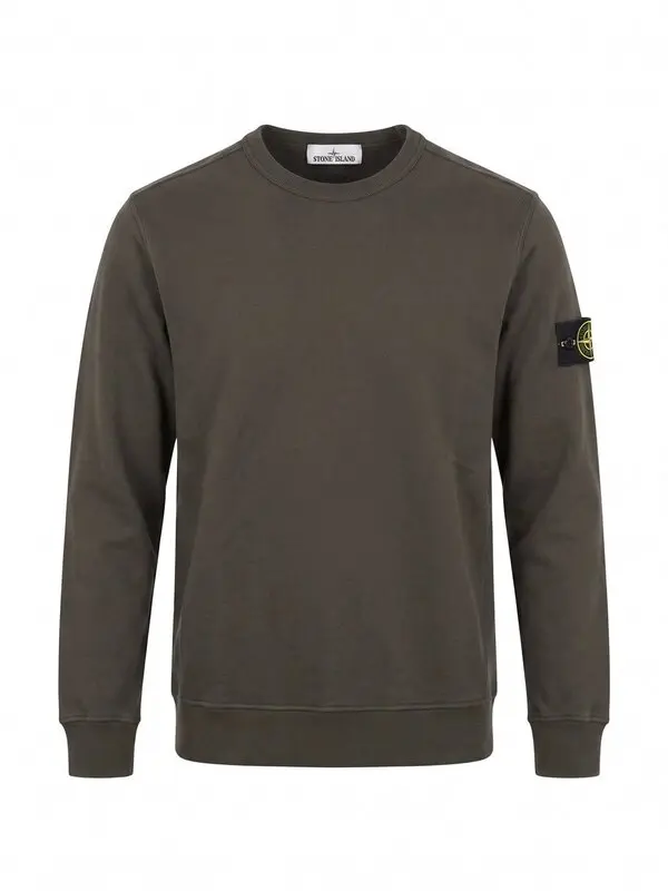 Stone Island Organic Cotton Fleece Sweatshirt