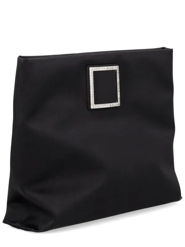ROGER VIVIER Trompette Clutch Bag - Black