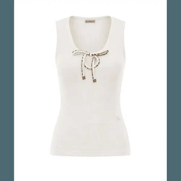 Burberry Laces Tank Top - White