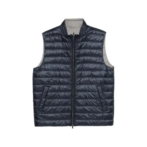 Herno Quilted Reversible Vest - Blue