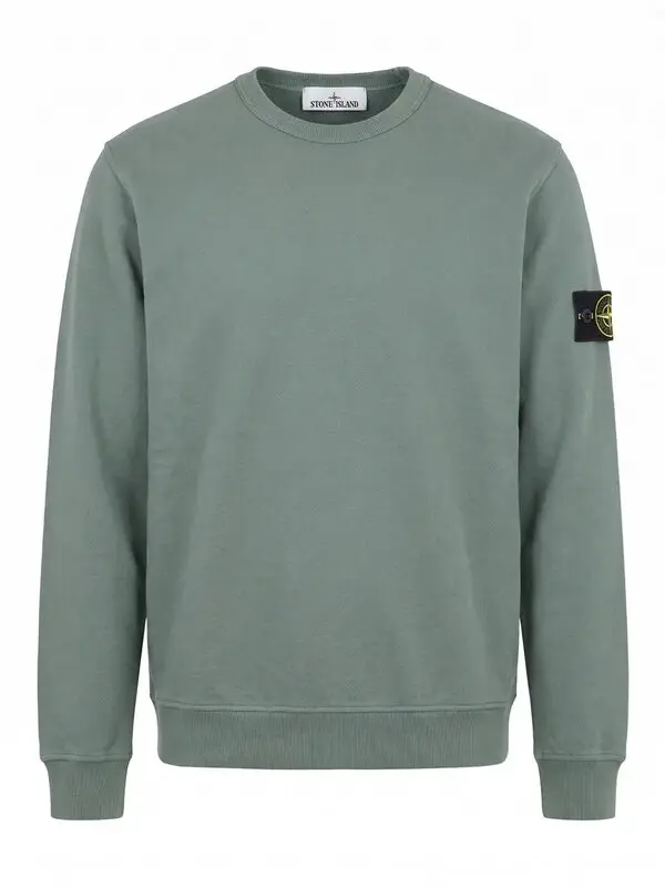 Stone Island Organic Cotton Fleece Sweatshirt - Multicolor