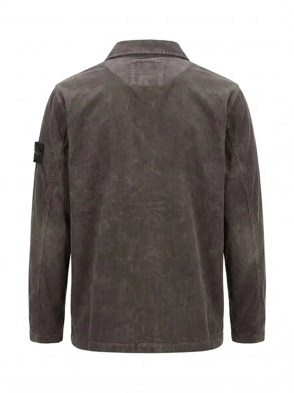 Stone Island Corduroy Garment Dyed `terra` Shirt - Multicolor