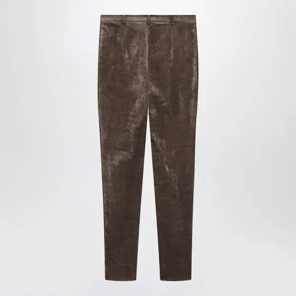 Gucci Stretch Velvet Leggings - Brown