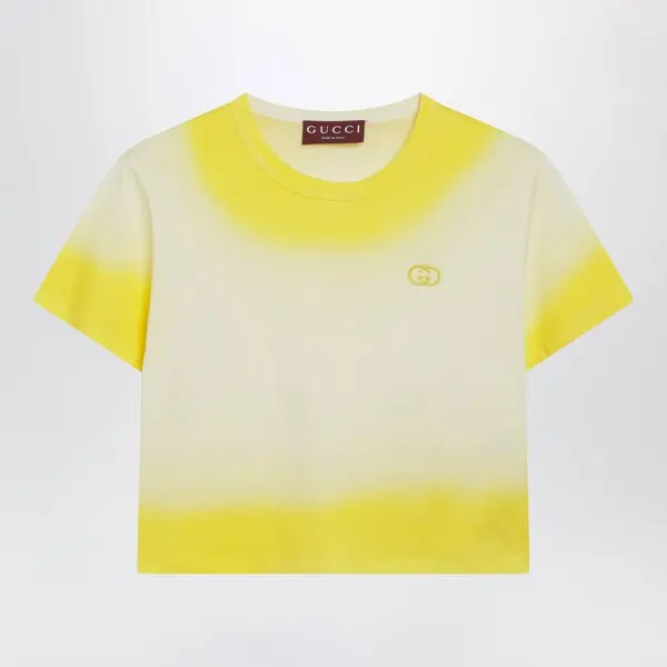Gucci Gradient Cropped T-shirt - Yellow