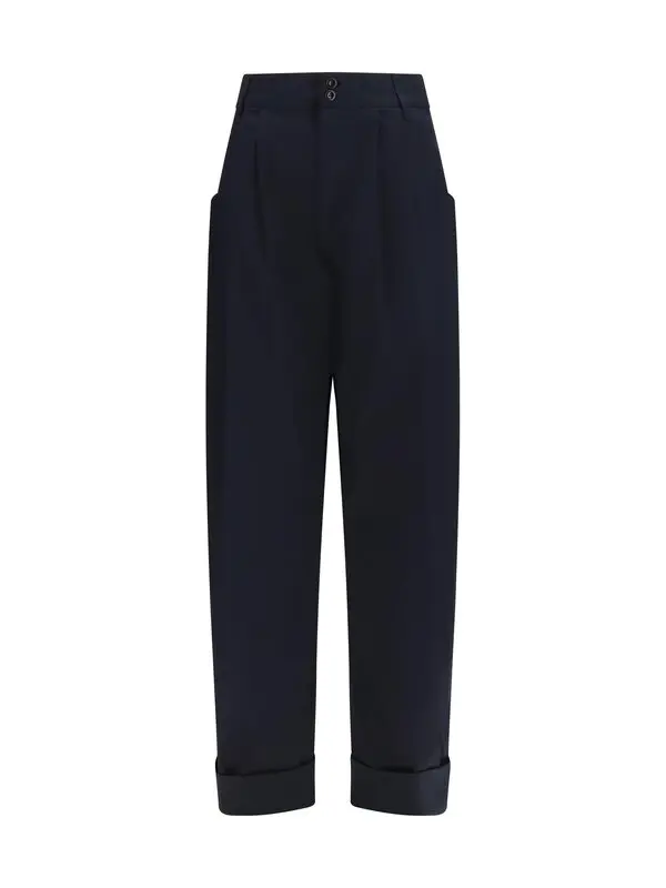 Jacob Cohen Lindsay Barrel Wide Gabardine Trousers - Blue
