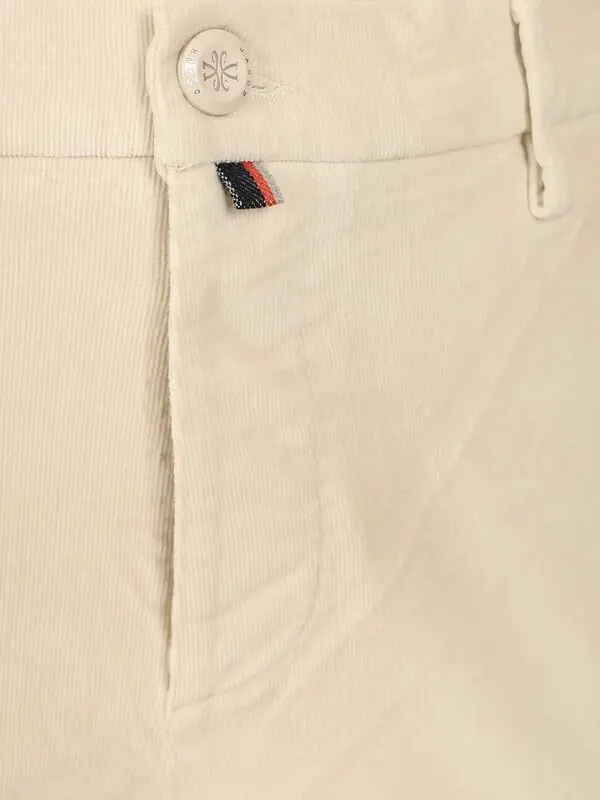 Jacob Cohen Slim Fit Corduroy Trousers - White